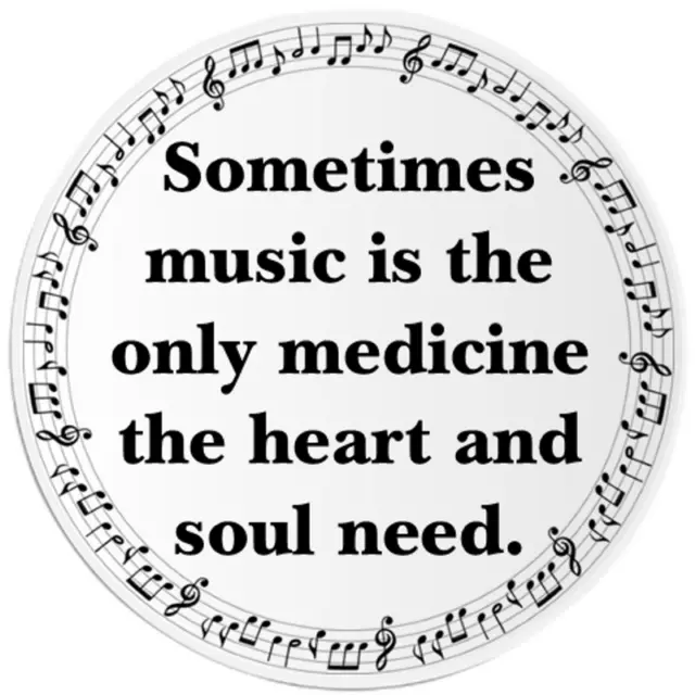 DOPASTICKER Music Is The Medicine The Heart And Soul Need Phone Decal ...