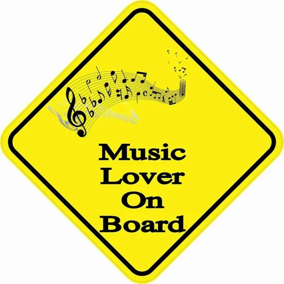 DOPASTICKER Music Lover On Board Sticker Phone Sticker, Latop Sticker ...