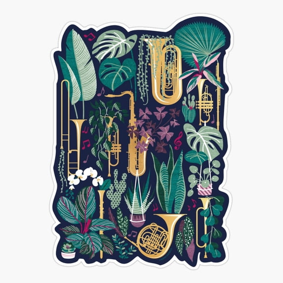 DOPASTICKER Music To My Eyes, Oxford Navy Blue Background Gold Textured ...