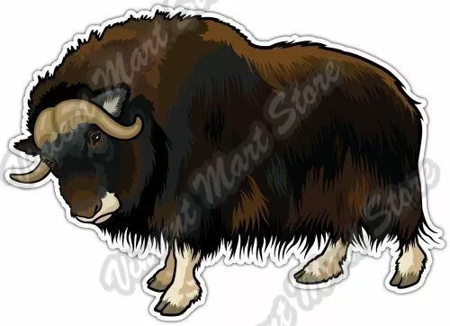 DOPASTICKER Muskox Arctic Wildlife Musk Ox Car Window Sticker Decal ...