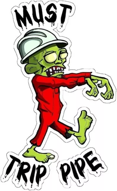 DOPASTICKER Must Trip Pipe Zombie Sticker Hard Hat Sticker Laptop ...