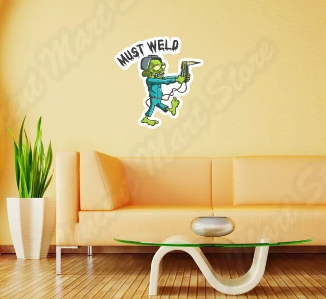 DOPASTICKER Must Weld Welding Zombie Welder Wall Sticker Room Interior ...