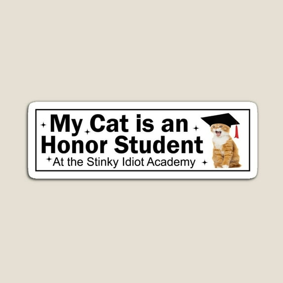 DOPASTICKER My Cat Is An Hunor Student At The Stinky Cat Lover Sticker ...