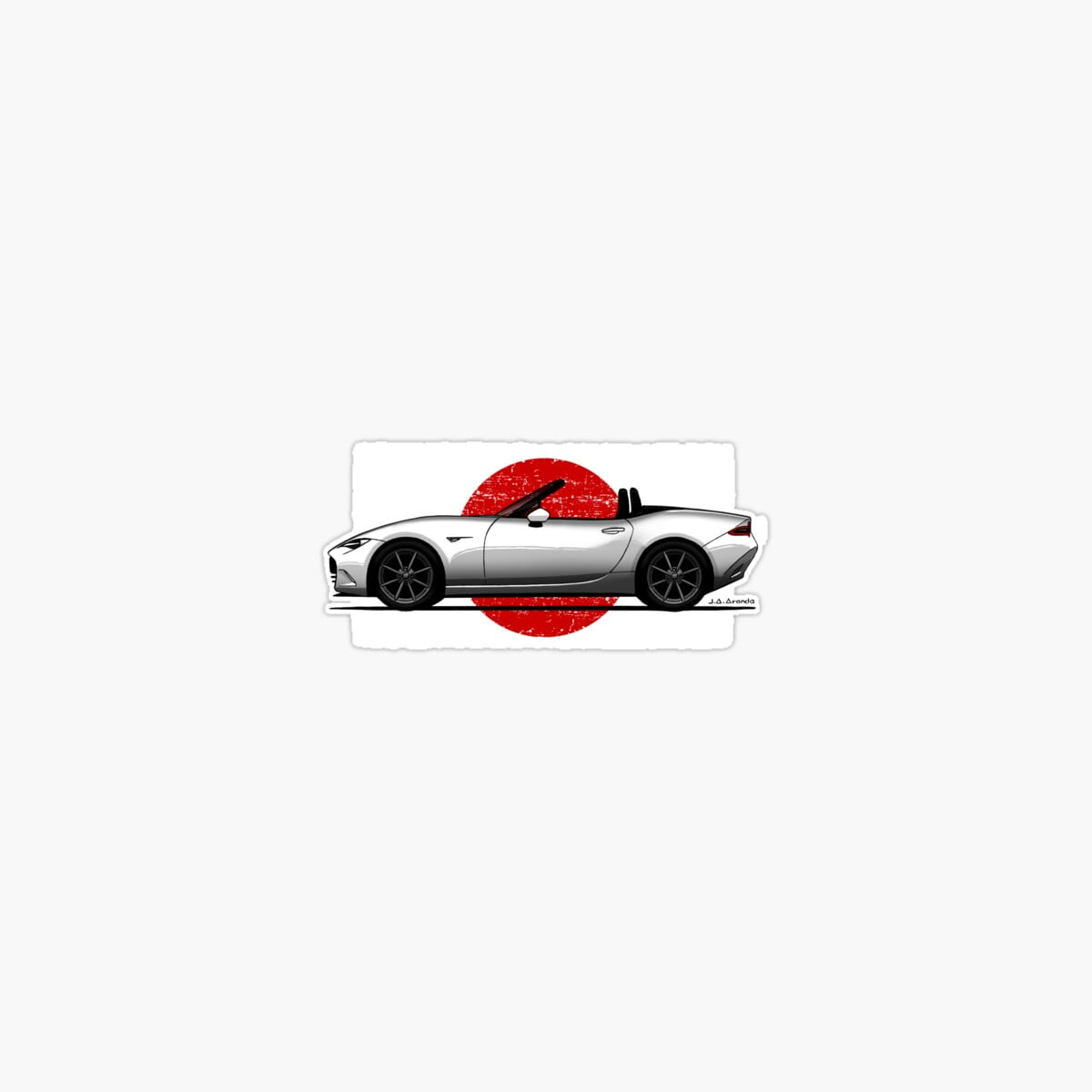 DOPASTICKER My Drawing Of Classic Japanese Roadster Sports Car With ...