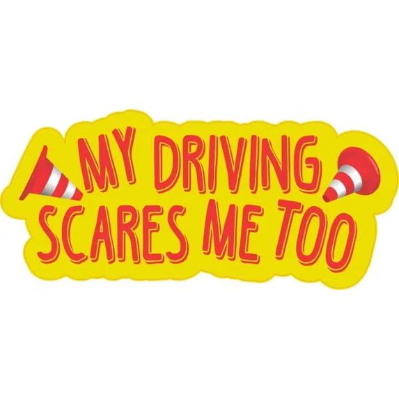 DOPASTICKER My Driving Scares Me Too Sticker Phone Sticker, Latop ...