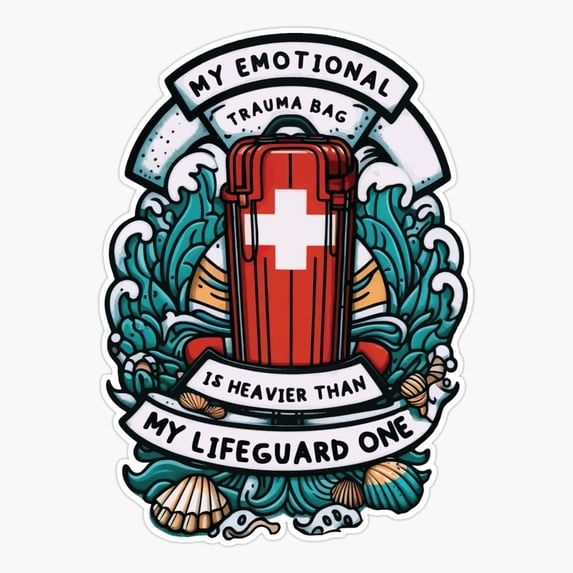 DOPASTICKER My Emotional Trauma Bag Is Sticker, Phone Sticker Car ...
