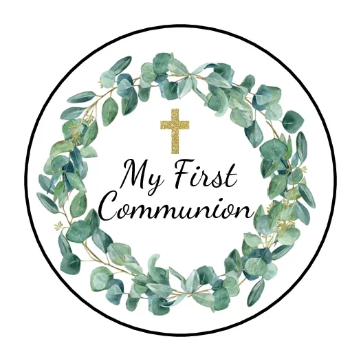 DOPASTICKER My First Communion Stickers Cross Religious Phone Decal ...