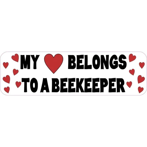 DOPASTICKER My Heart Belongs To A Beekeeper Sticker Vehicle Sticker ...