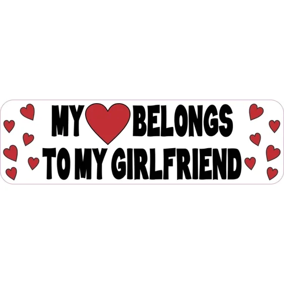 DOPASTICKER My Heart Belongs To My Girlfriend Sticker Phone Sticker ...