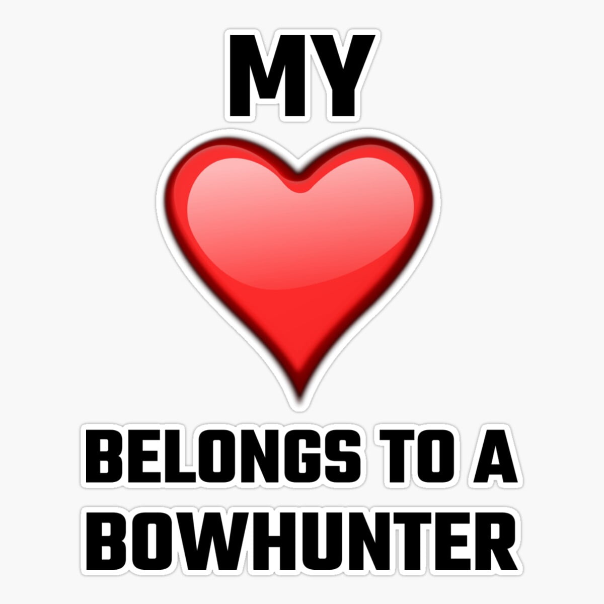 DOPASTICKER My Heart Bgs To A Bowhunter Sticker, Phone Sticker Car ...