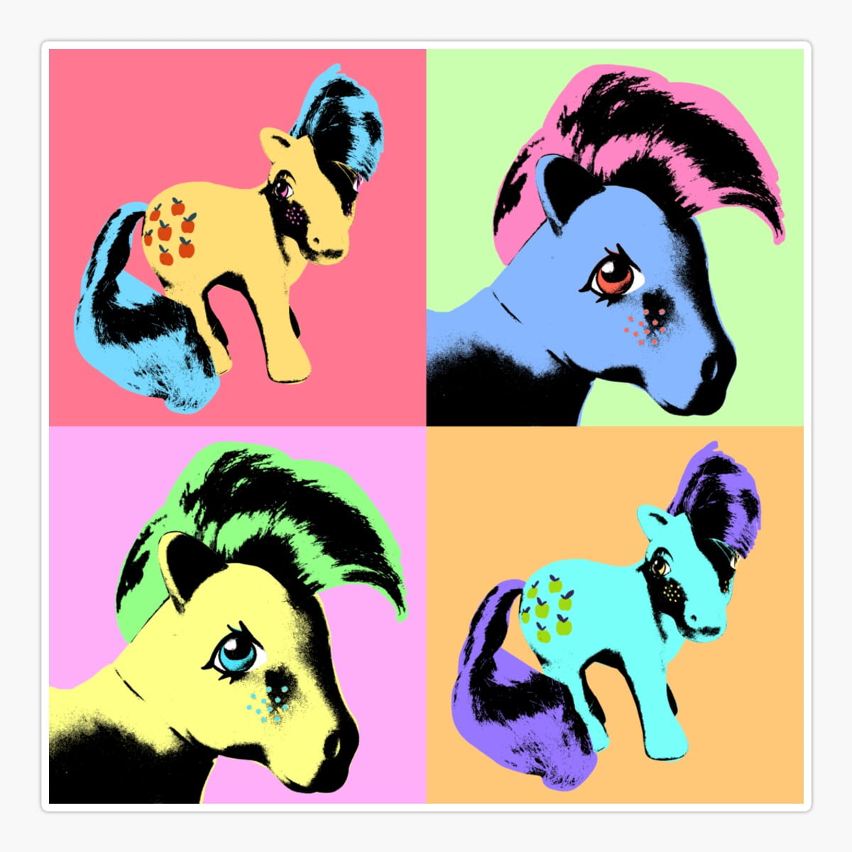 DOPASTICKER My Little Pony Pop Art Sticker, Phone Sticker Car Stickers ...