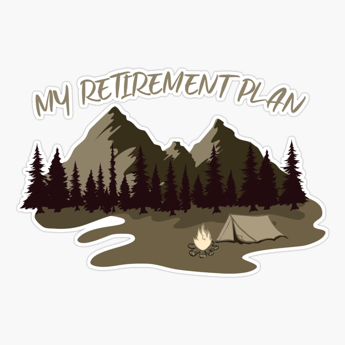 DOPASTICKER My Retirement Plan Camping Hiking Grandfather Grandkids ...