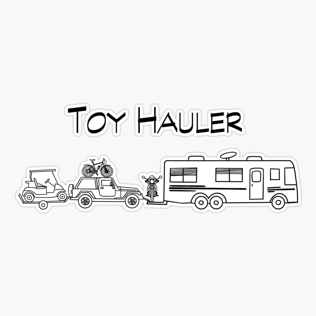 DOPASTICKER My Toy Hauler - Welshs Sticker, Phone Sticker Car Sticker ...