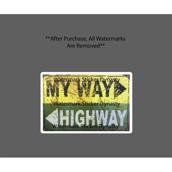 DOPASTICKER My Way Or The Highway Sticker Caution Traffic Sticker Phone ...