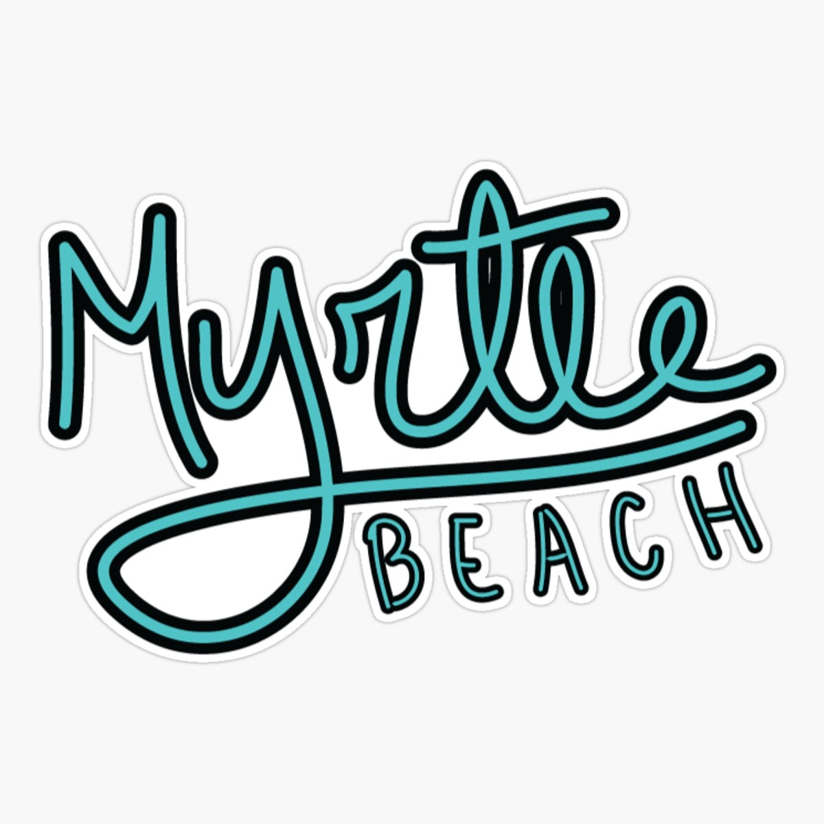 DOPASTICKER Myrtle Beach Sticker, Phone Sticker Water Bottle Sticker ...