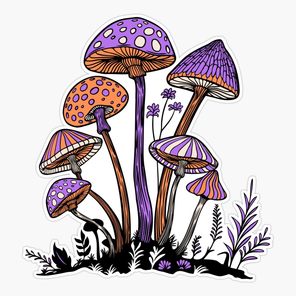DOPASTICKER Mystic Fungi Grove Sticker, Phone Sticker Car Stickers ...
