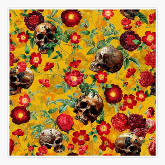 DOPASTICKER Mystic Nostalgic Moody Night Florals- Red Roses And Gothic ...