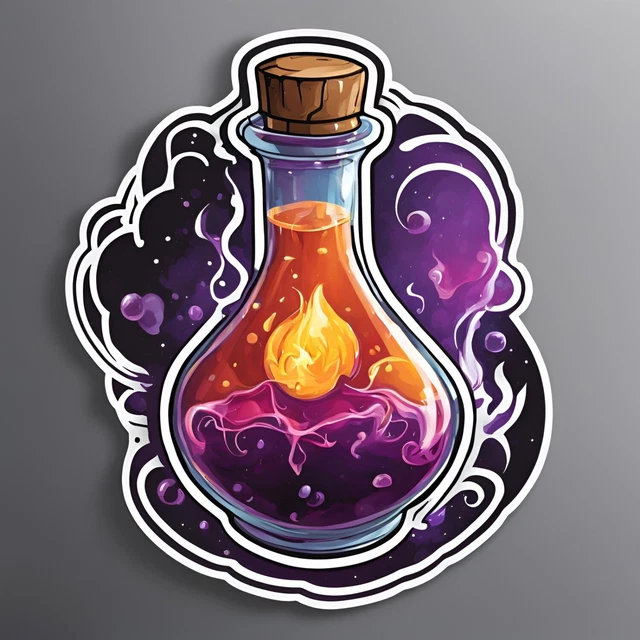 DOPASTICKER Mystical Potion Bottle Sticker Phone Decal Water Bottle ...