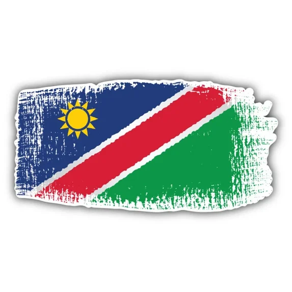 DOPASTICKER Namibia Brashstroke Flag Car Sticker Phone Decal Water ...