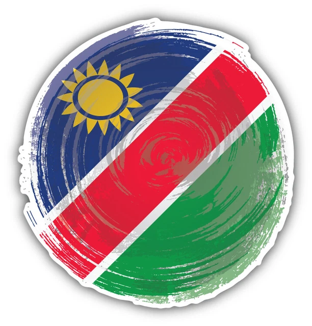 DOPASTICKER Namibia Flag Brushstroke Car Sticker Phone Decal Water ...