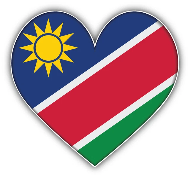 DOPASTICKER Namibia Heart Flag Car Sticker Phone Decal Water Bottle ...