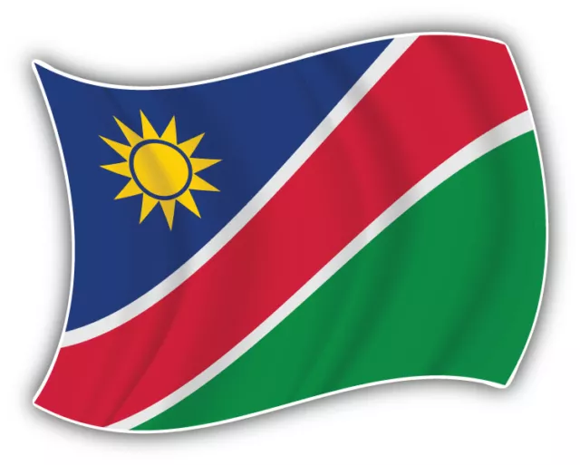 DOPASTICKER Namibia Waving Flag Car Sticker Phone Decal Water Bottle ...