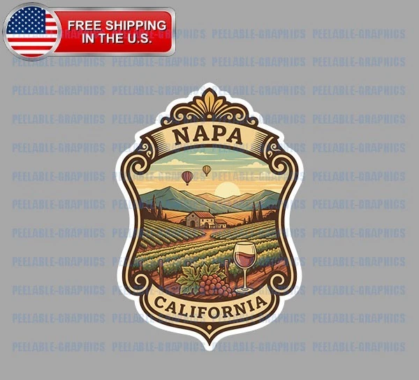 DOPASTICKER Napa California State Sticker Souvenir Travel Sticker Phone ...