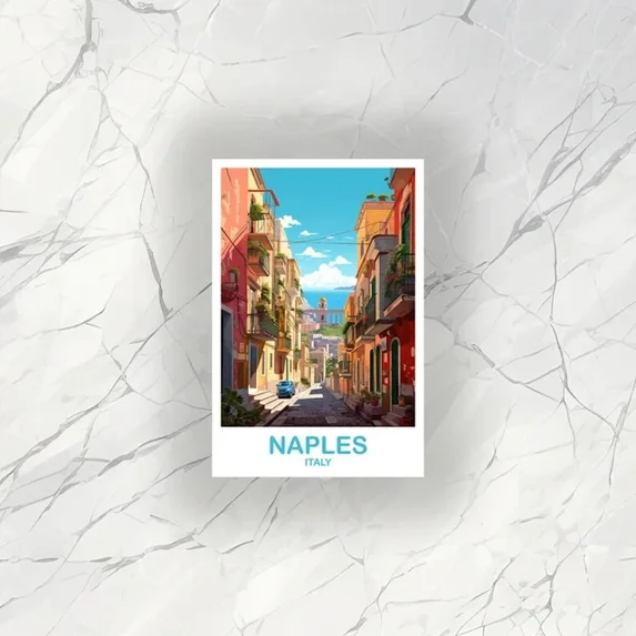 DOPASTICKER Naples Italy Travel Sticker, Naples Art, Italy Travel ...