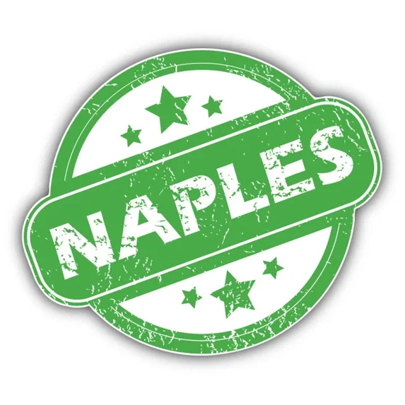 DOPASTICKER Naples Rubber Travel Sticker Decal Phone Decal Water Bottle ...