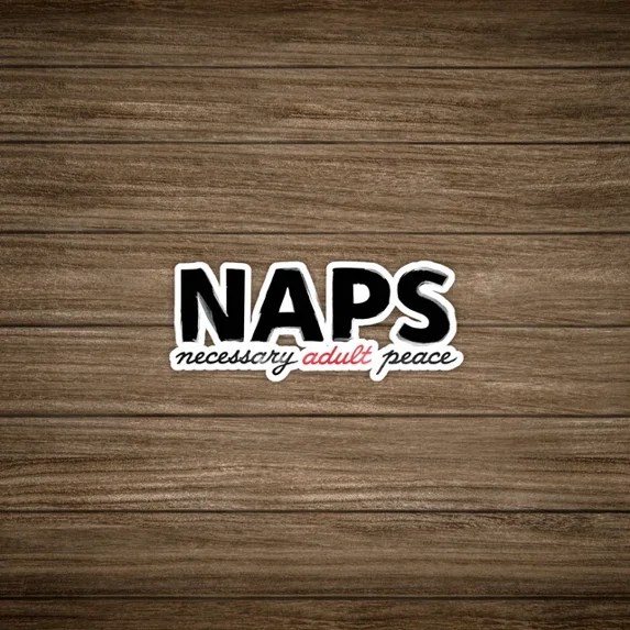 DOPASTICKER Naps Necessary Peace Sleep Quote Sticker Decal Phone Decal ...