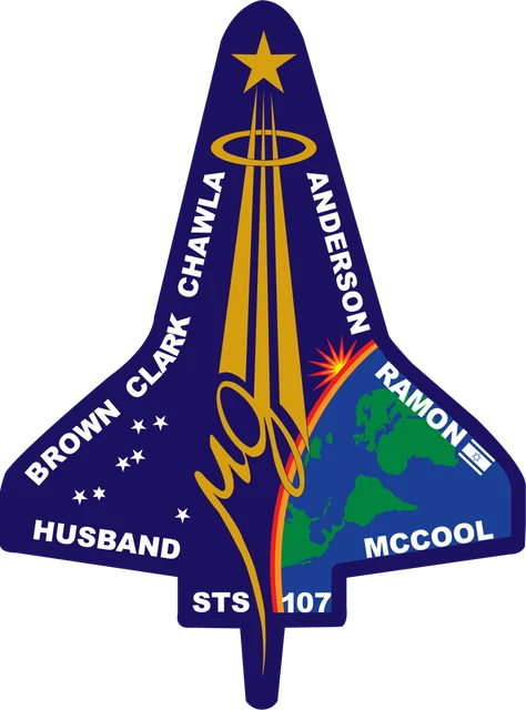 DOPASTICKER Nasa Sts-107 Mission Patch Sticker Decal Columbia Nasa Space Shuttle Mission Phone ...