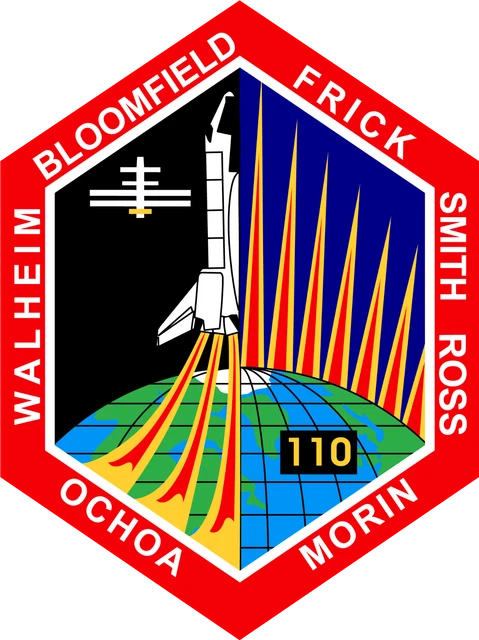 DOPASTICKER Nasa Sts-110 Mission Patch Sticker Decal Atlantis Nasa Space Shuttle Mission Phone ...