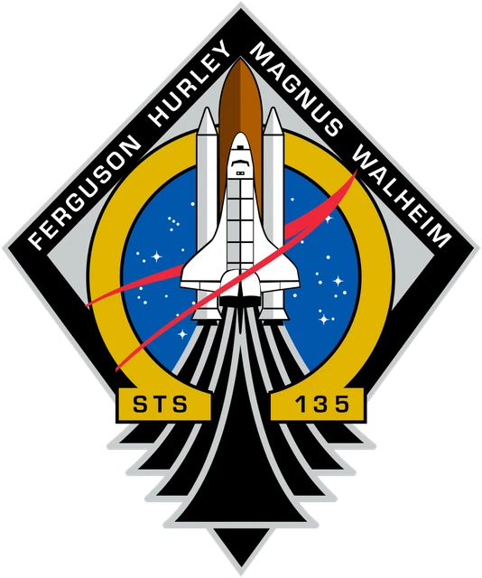 DOPASTICKER Nasa Sts-135 Mission Patch Sticker Decal Atlantis Nasa ...