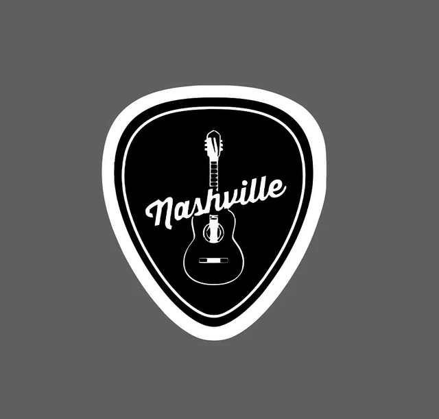 DOPASTICKER Nashville Sticker Guitar Pick Music City Tennesse Sticker ...