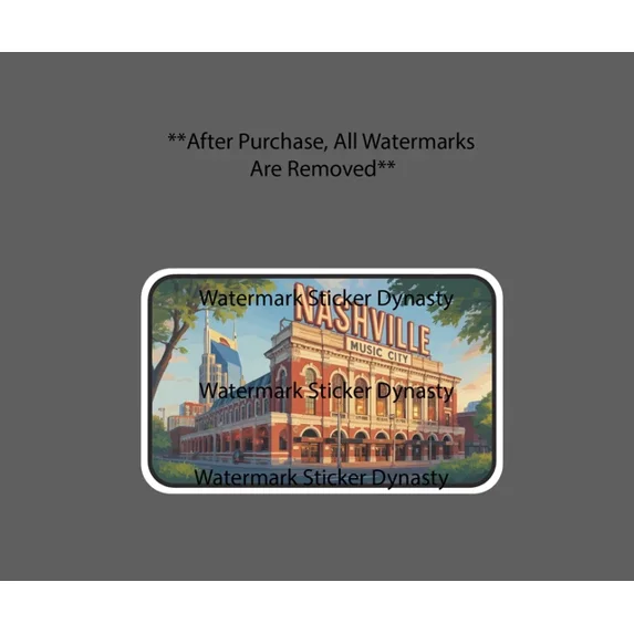 DOPASTICKER Nashville Sticker Music City Travel Band Tennessee Sticker ...