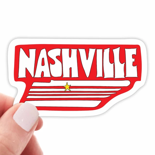 DOPASTICKER Nashville Sticker, Nashville Tennessee Tn, Laptop Decal ...