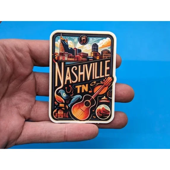 DOPASTICKER Nashville Tennessee Travel Sticker For Laptop, Car, Water ...