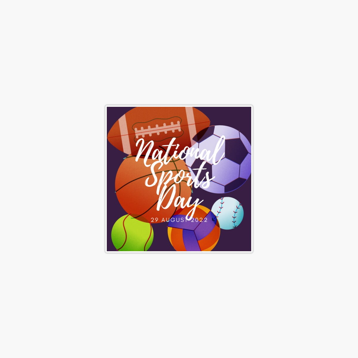 DOPASTICKER National Sports Day Sticker, Phone Sticker Water Bottle ...