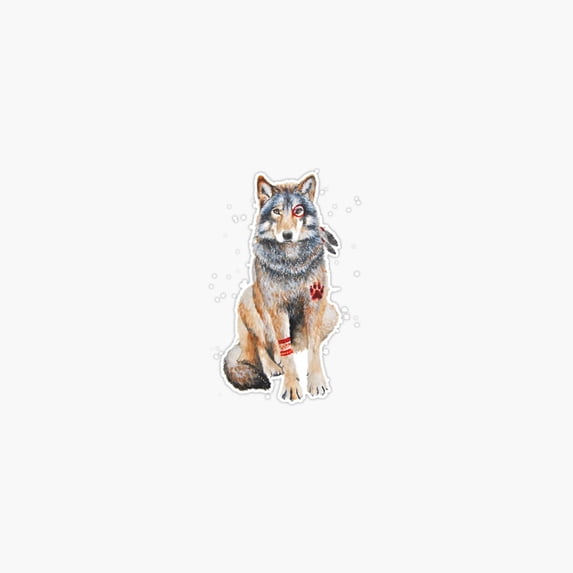 DOPASTICKER Native Wolf Sticker, Phone Sticker Water Bottle Sticker Car ...