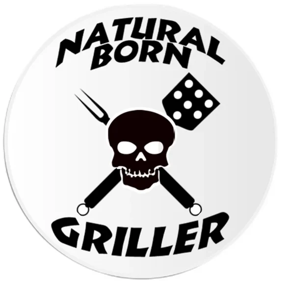 DOPASTICKER Natural Born Griller Sticker, Bbq Grill Father'S Day Phone ...