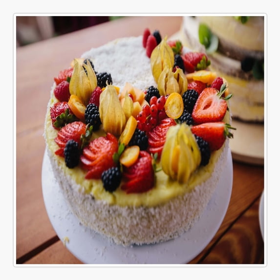 DOPASTICKER Natural Ruits Cake Sticker, Phone Sticker Car Stickers ...