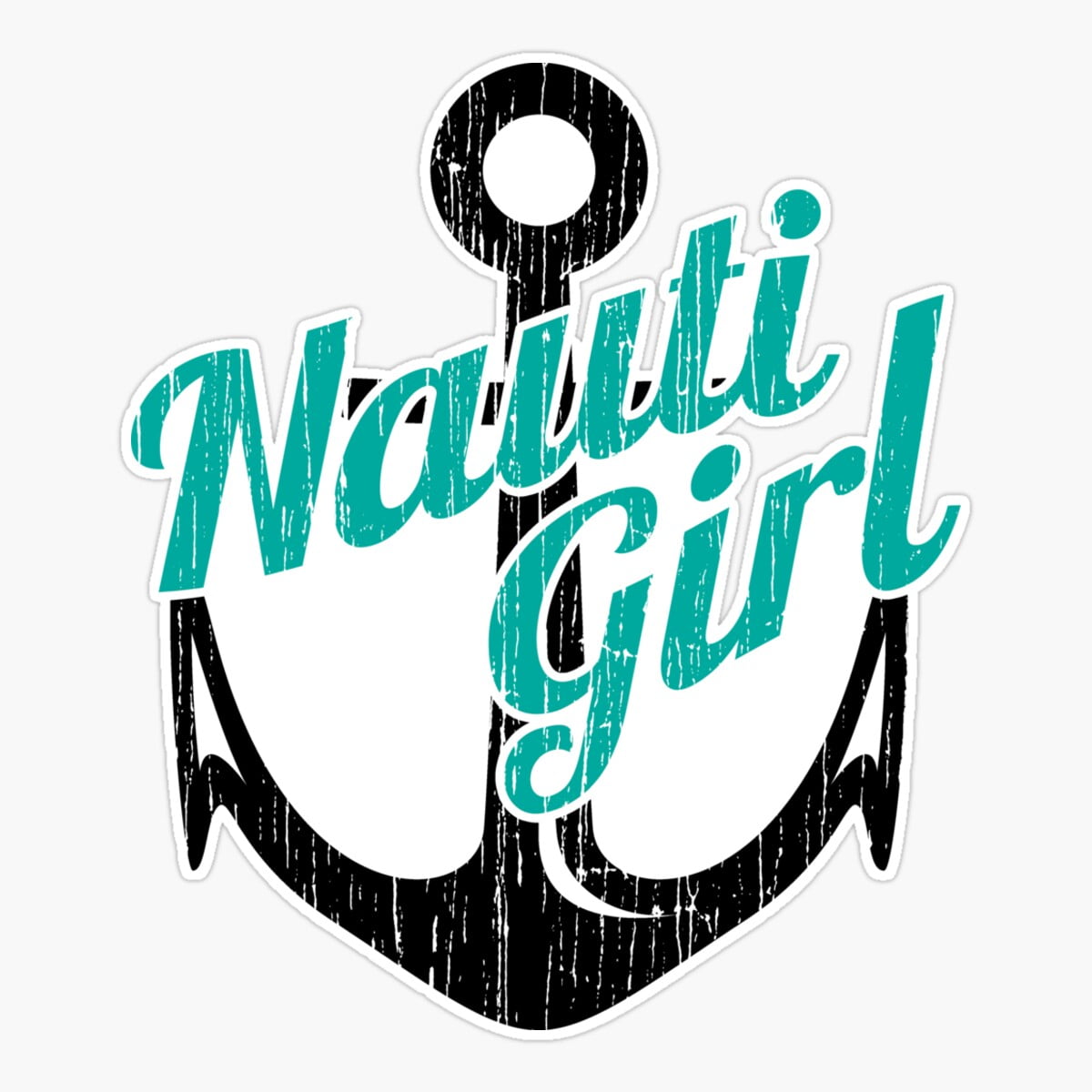 DOPASTICKER Nauti Girl Nautical Boating Sailing Design Sticker, Phone ...
