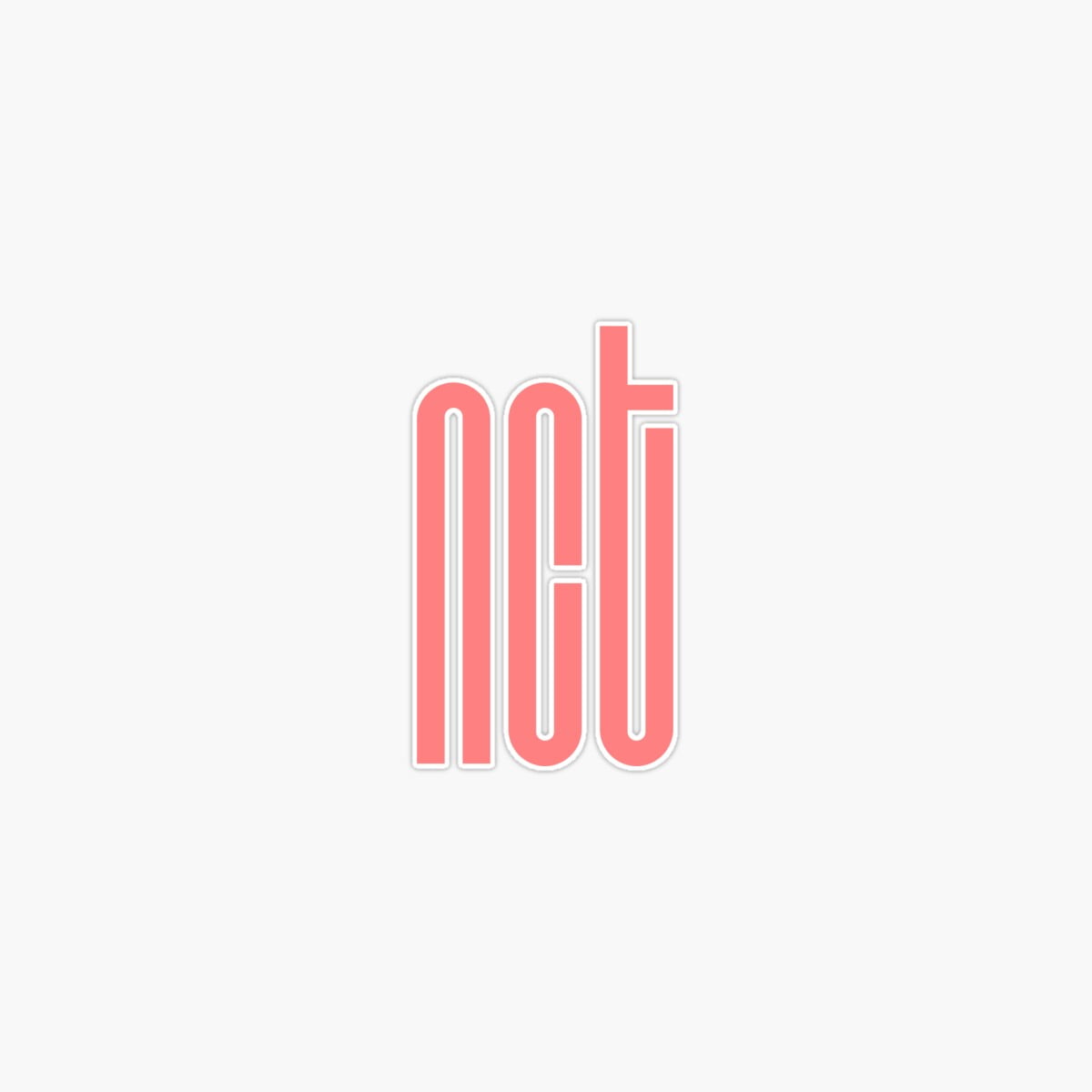 DOPASTICKER Nct Logo - Pink Sticker, Phone Sticker Water Bottle Sticker ...