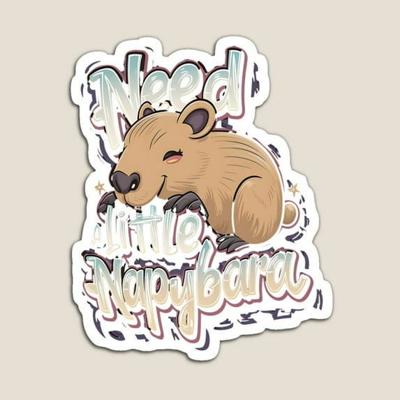 DOPASTICKER Need A Little Napybara - Be My Capybara - Groovy Capybara ...