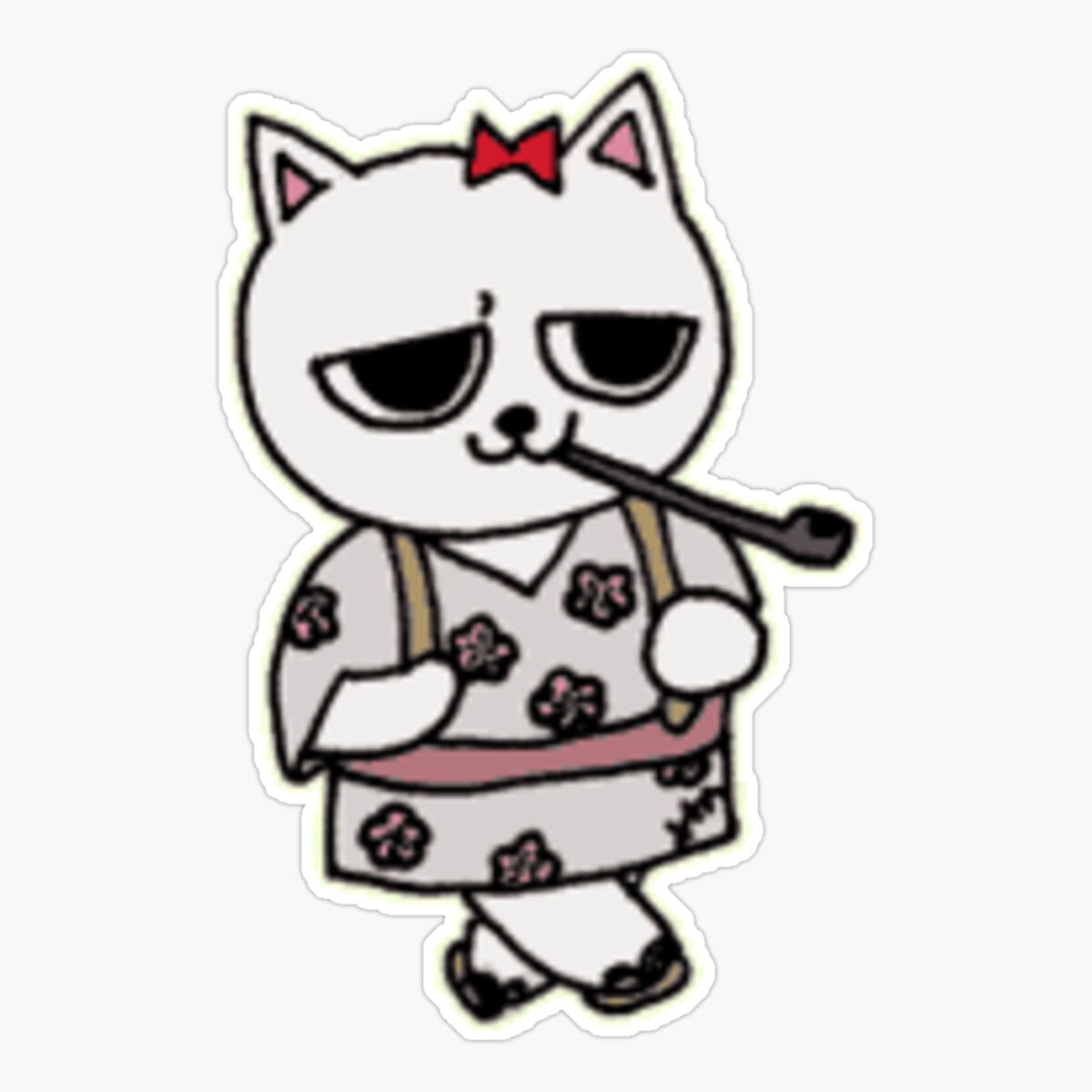 DOPASTICKER Nekojiru Cat Soup Japanese Cat Sticker, Phone Sticker Car ...