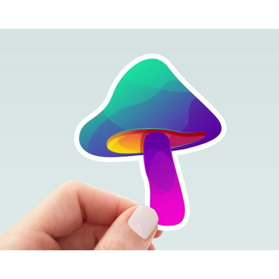 DOPASTICKER Neon Mushroom Sticker, Magic Mushroom Sticker, Yoga Sticker ...