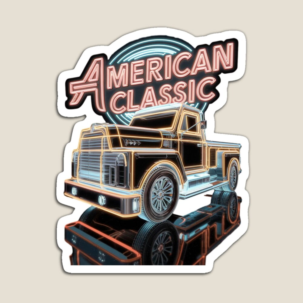 DOPASTICKER Neon Truck - American Trucking - American Truckers - Keep ...