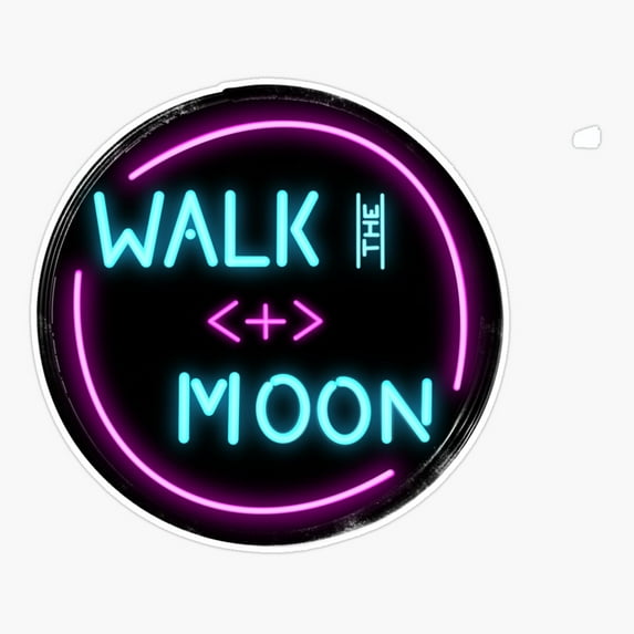 DOPASTICKER Neon Walk The Moon Logo Sticker, Phone Sticker Car Sticker ...