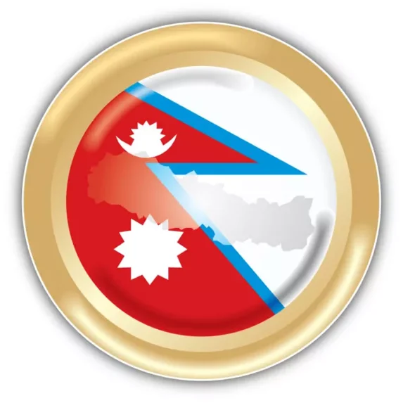 DOPASTICKER Nepal Map Flag Golden Label Car Sticker Phone Decal Water ...
