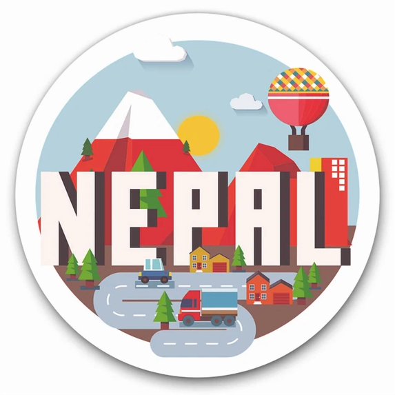 DOPASTICKER -Nepal Travel South Asia Cool Gift Decorative Laptop, Phone ...